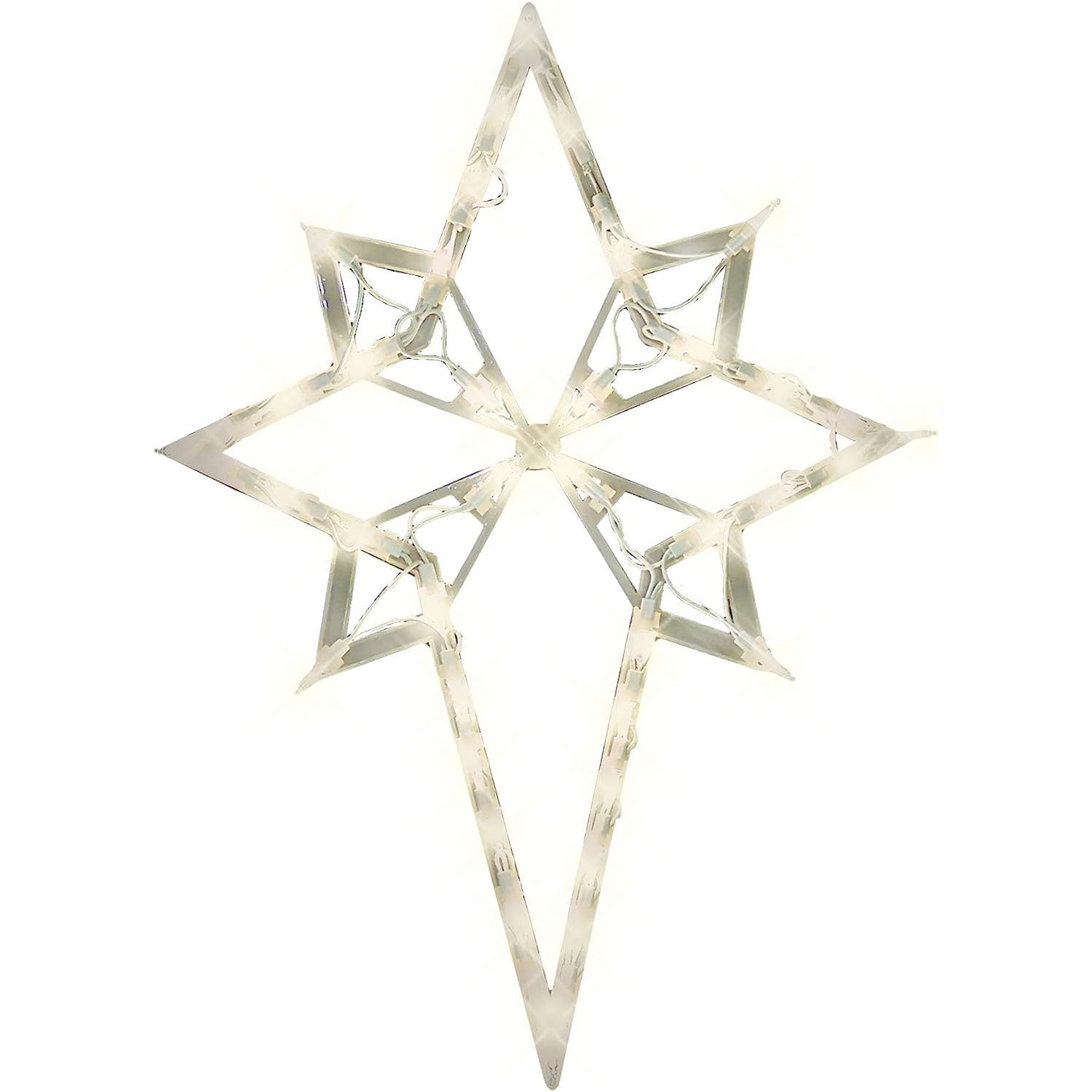 HTYSUPPLY 22" Lighted Star of Bethlehem Christmas Window Decoration, 43 ...