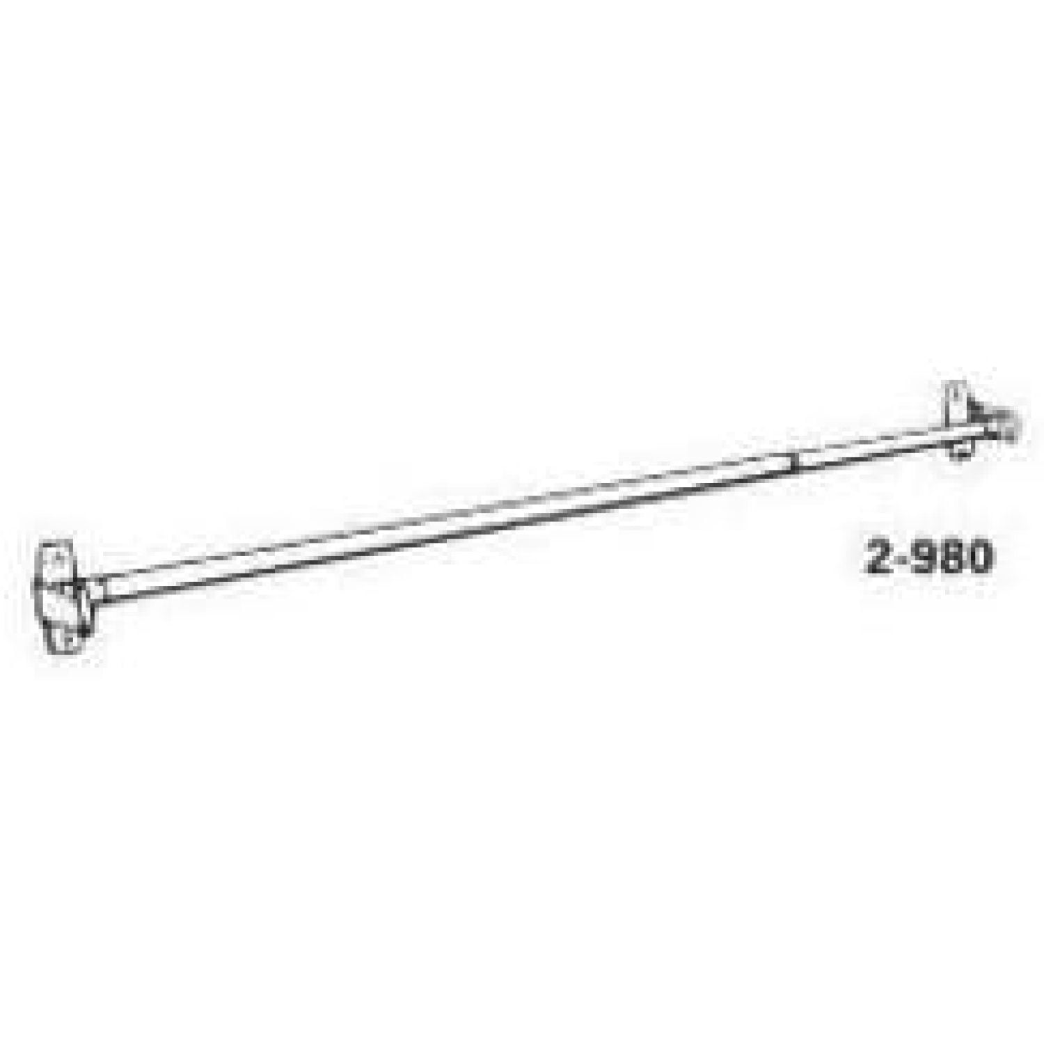 HTYSUPPLY 7/16-Inch Round Sash Cafe Curtain Rod (48 to 84-Inches ...