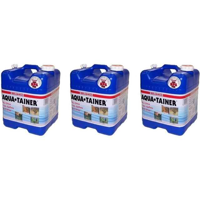 HTYSUPPLY Aqua-Tainer 7 Gallon Rigid Water Container (Pack of 3 ...