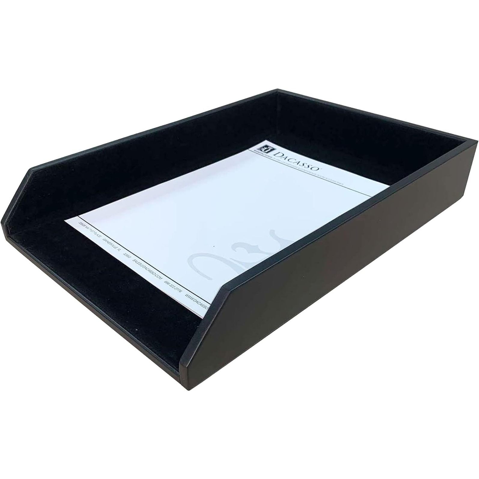 HTYSUPPLY Classic Black Leather Legal Letter Tray - Walmart.com