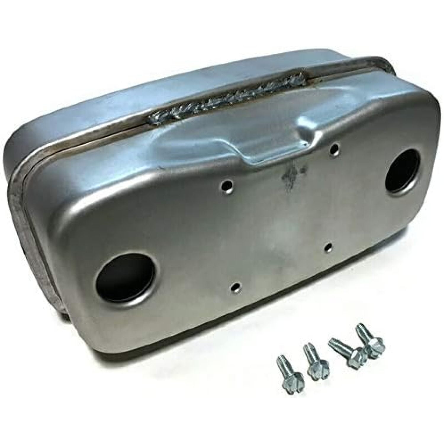 HTYSUPPLY Dual Inlet Vehicle Mufflers with Deflector and Self Tapping ...