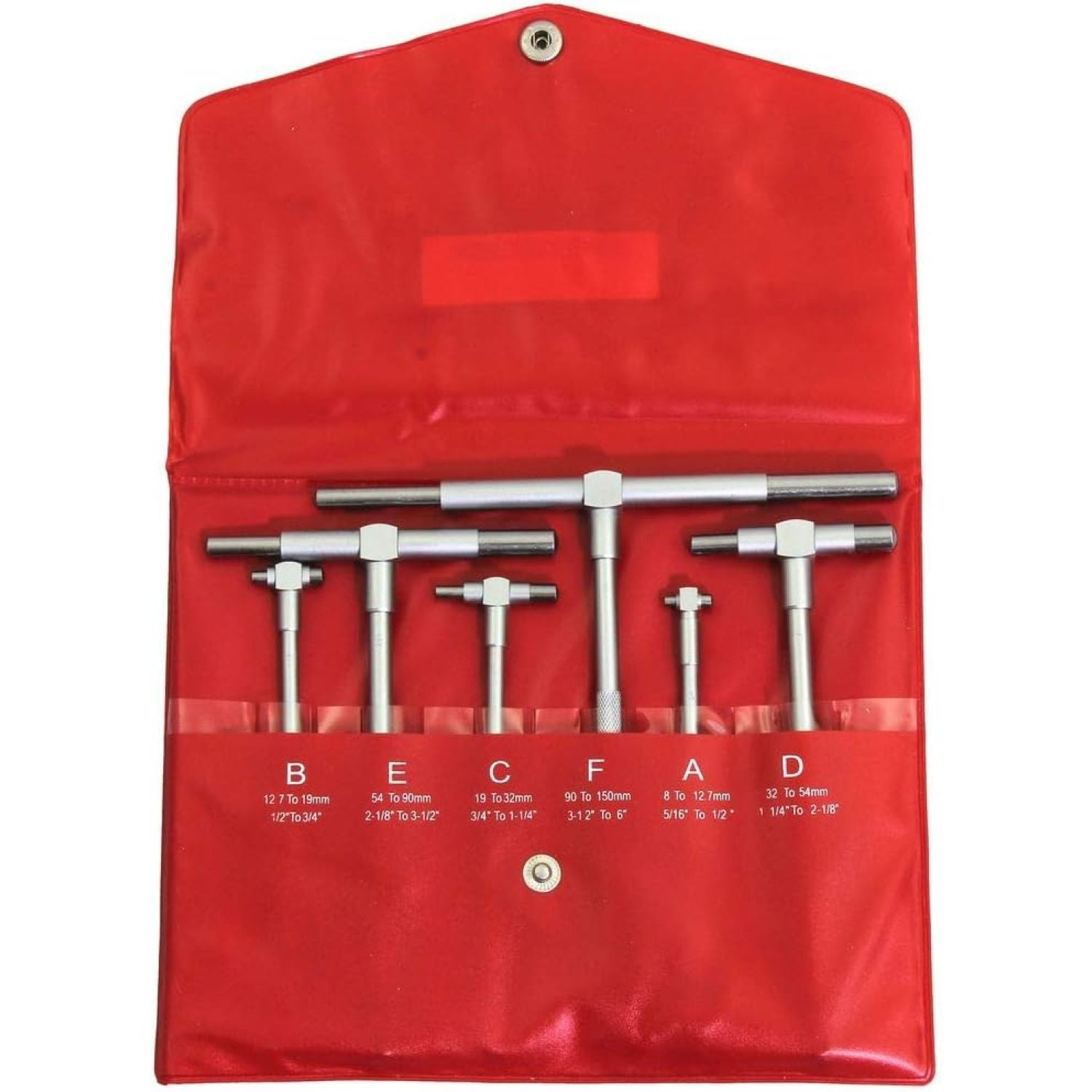 HTYSUPPLY Telescopic Cylinder Bore Gauge Set 6 Piece 5/16" - 6" High ...