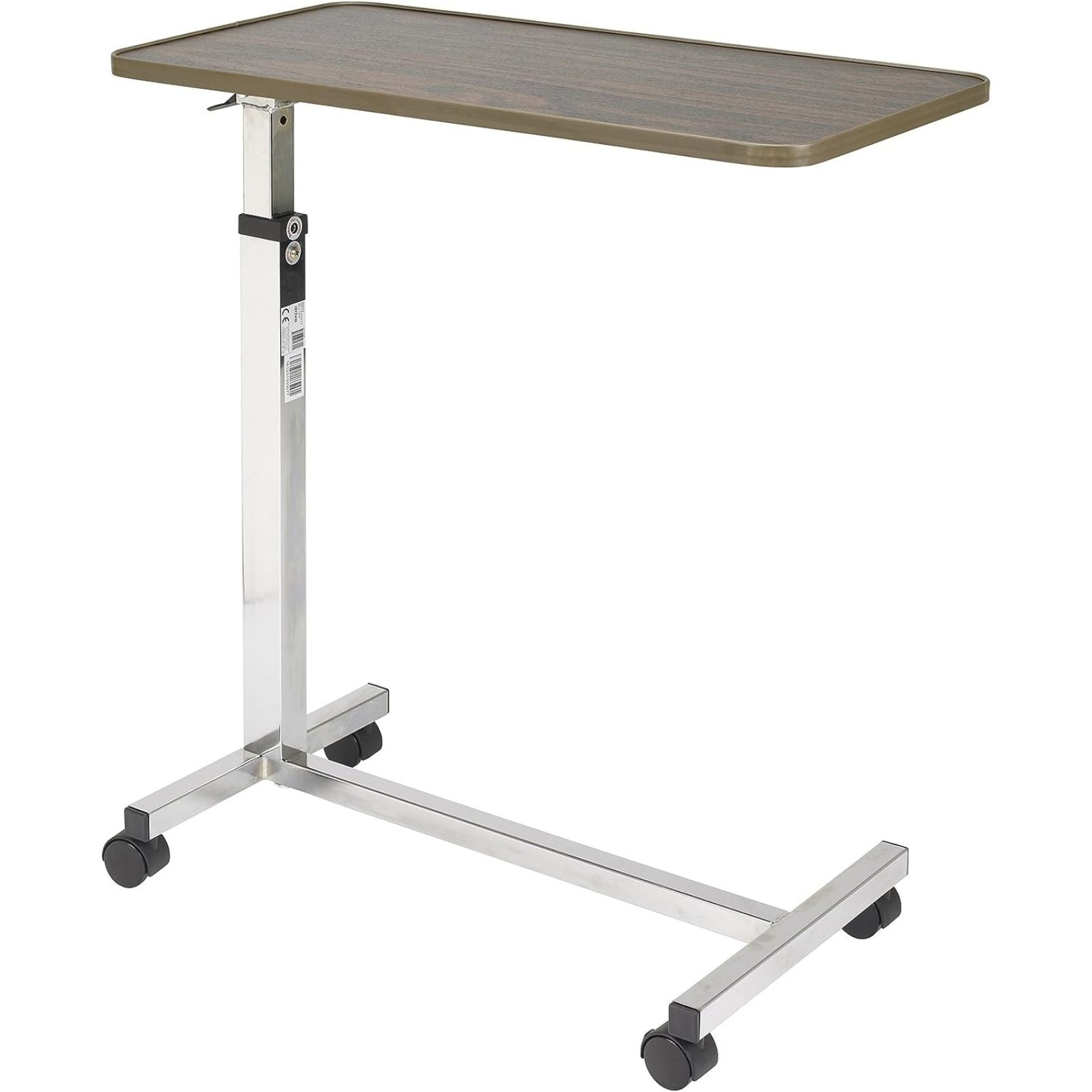 HTYSUPPLY Tilt-Top Overbed Table with Wheels, Walnut - Walmart.com