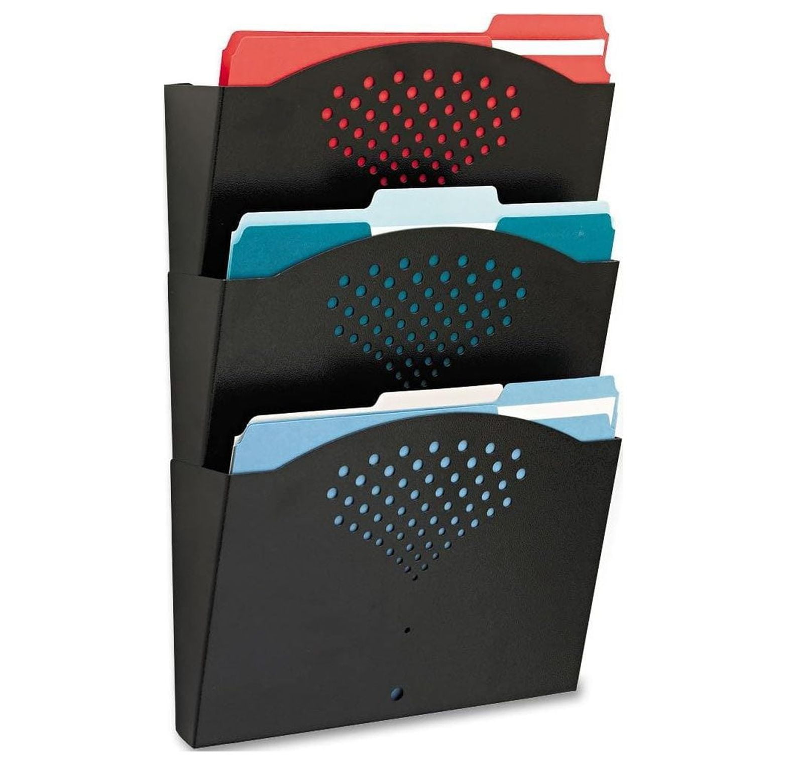 HTYSUPPLY Triple Letter-Size Steel Wall File, Black - Walmart.com