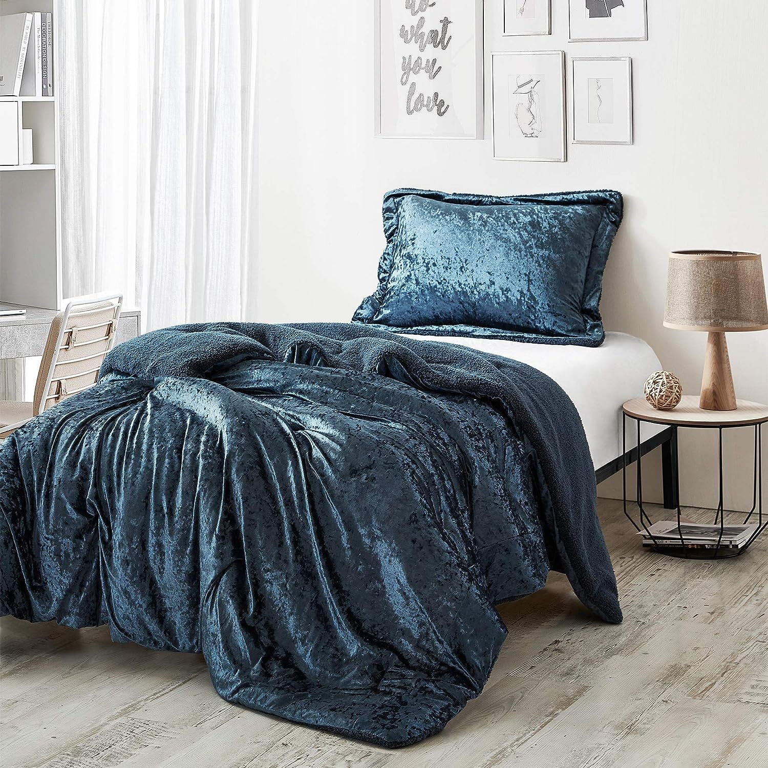 HTYSUPPLY Velvet Crush - Coma Inducer XL Comforter - Champagne Navy ...