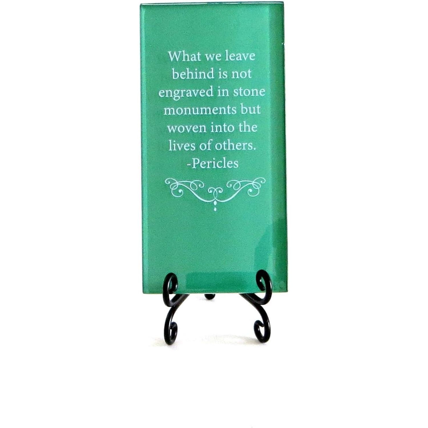 HTYSUPPLY What We Leave Behind Inspirational Glass Plaque ...