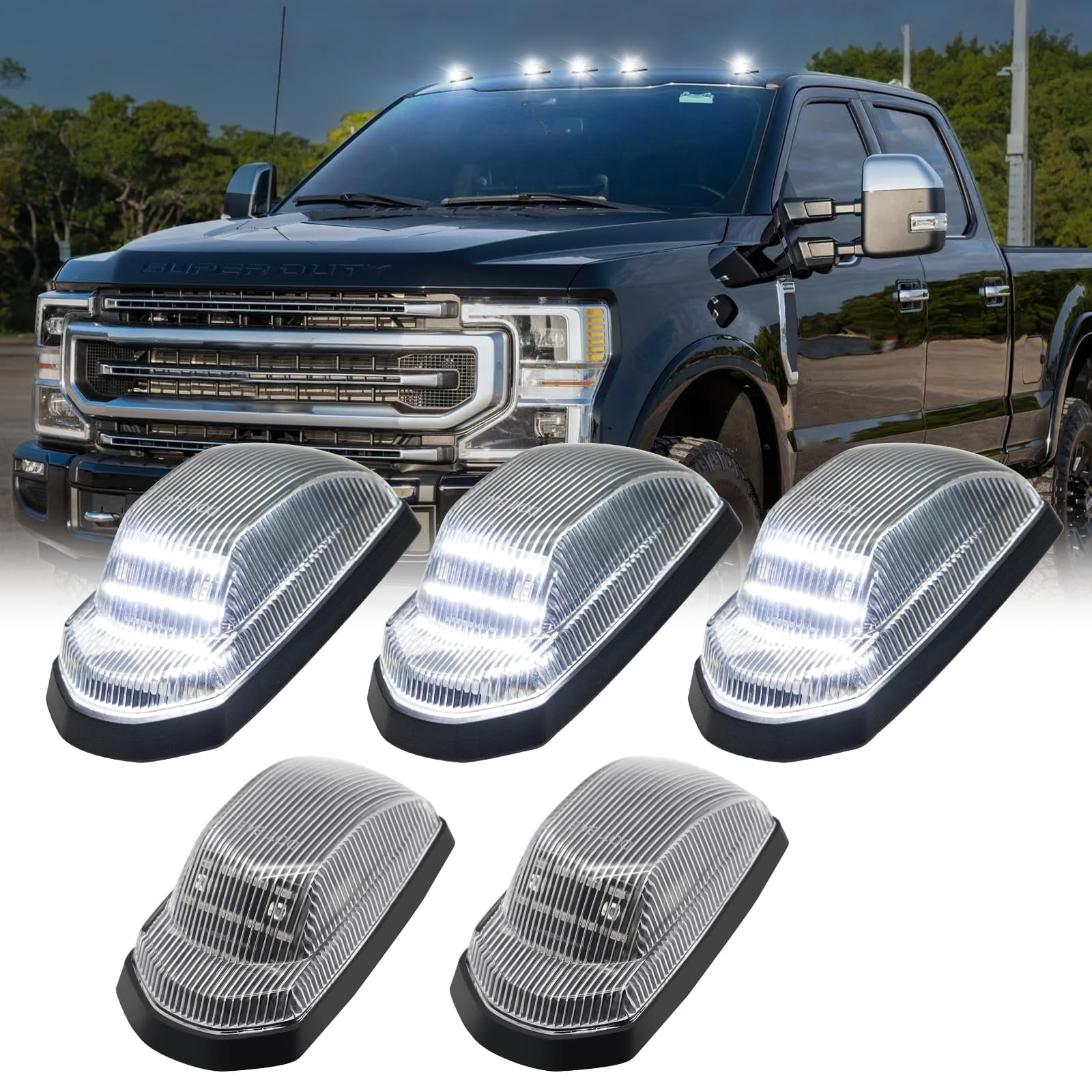 HTZCMOTO LED Cab Roof IFF17 Marker Lights Compatible with F250 F350 ...
