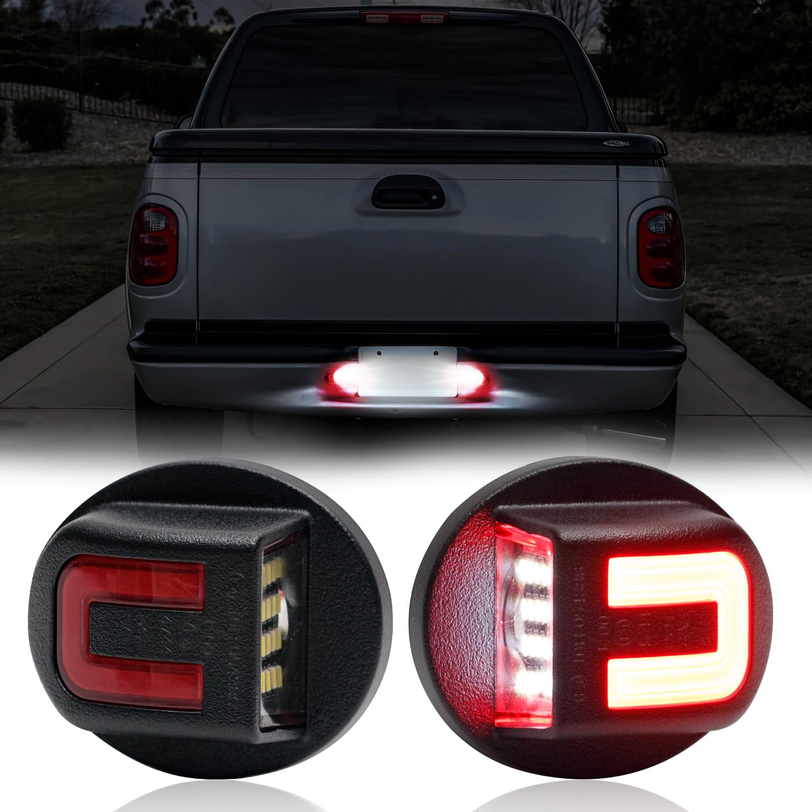 HTZCMOTO LED License Plate IFF17 Lights Tag Lights with F150 F250 F350 ...