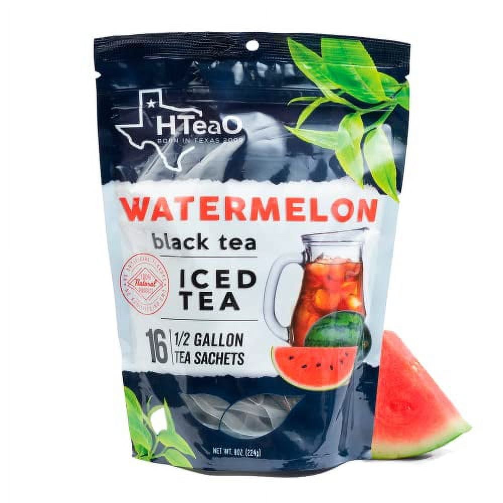 HTeaO Iced Tea Sachets (Watermelon Black Tea), Make Real Texas-Style ...