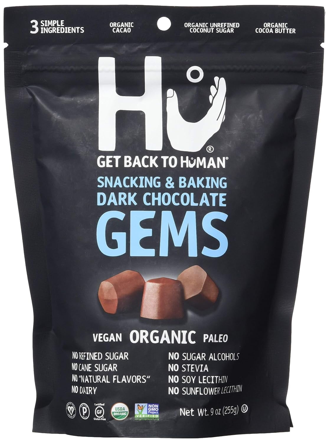 Hu Kitchen Dark Chocolate Snacking & Baking Gems, 9 Oz, Pack of 6 ...