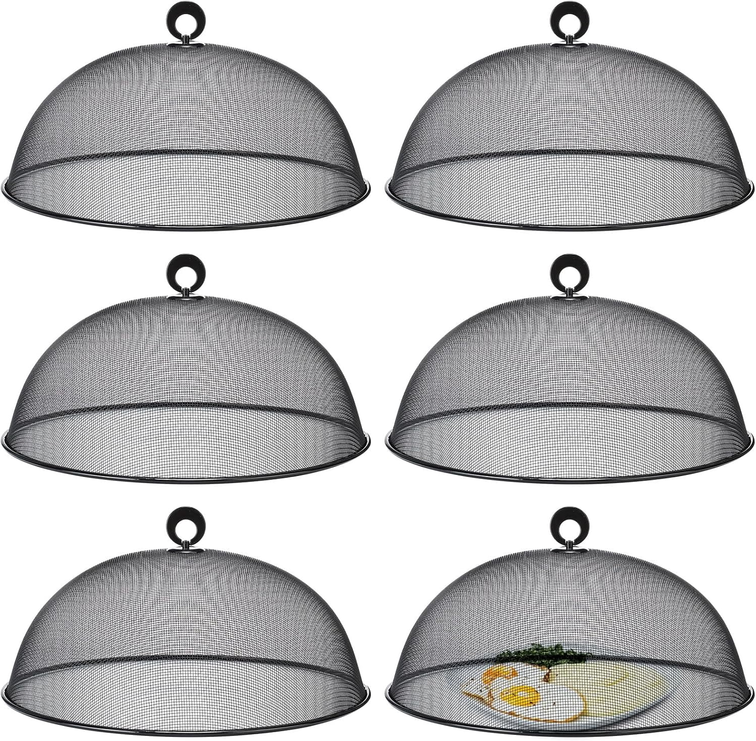 HUA 6 Pcs Metal Mesh Food Cover Outdoor Mesh Food Tents Dome Screen ...