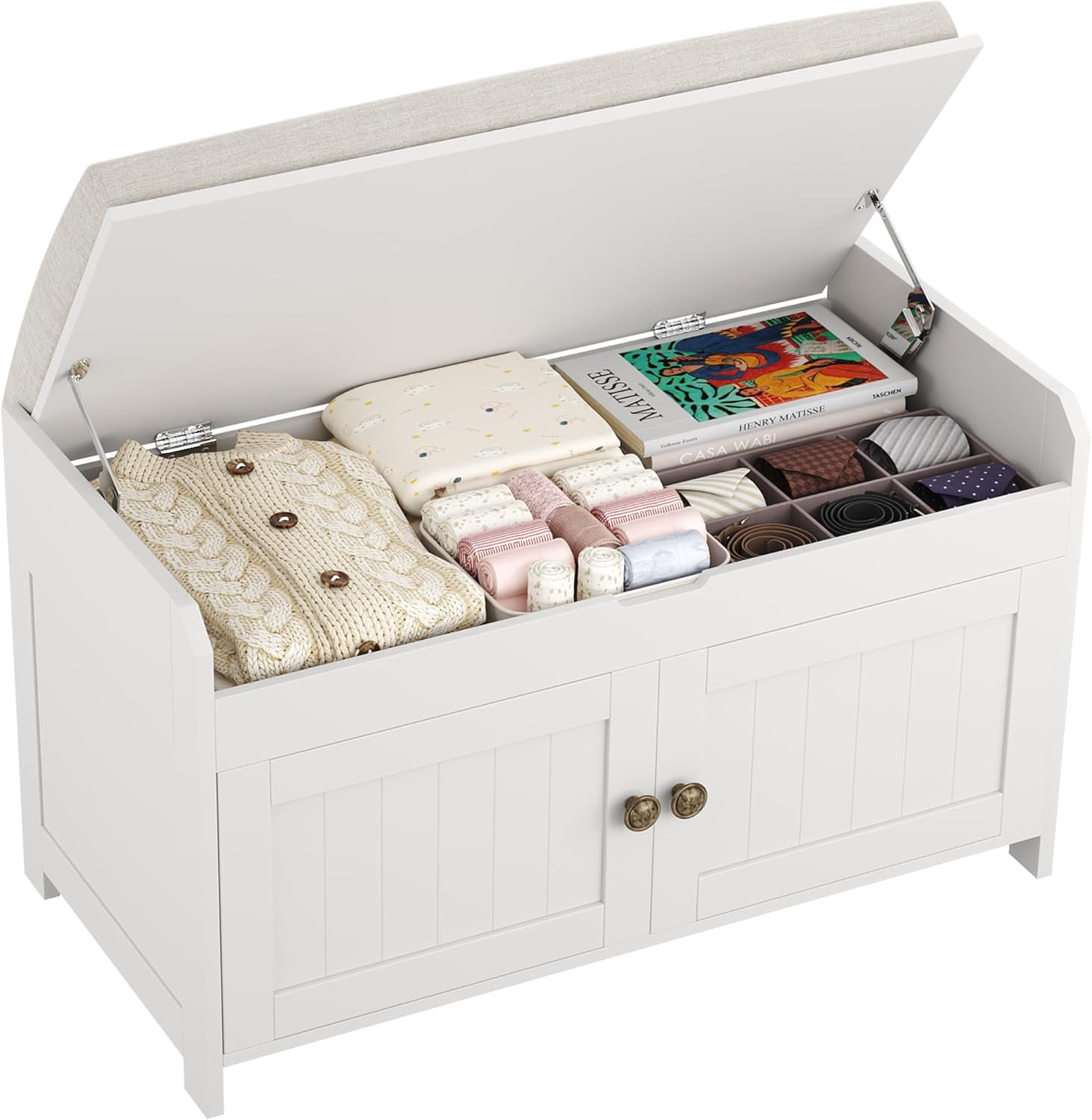 HUA Entryway Bench with Lift Top Storage,Shoe Storage Bench with ...