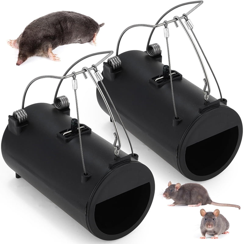 HUA HUA New Gopher Trap 6.7 Inch Tunnel Mole Traps Outdoor Rodent Rat ...