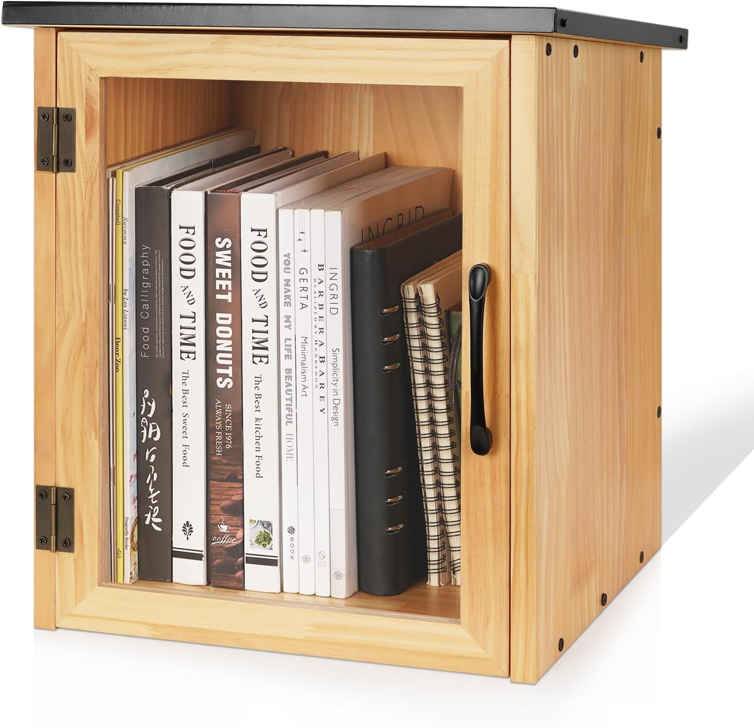 HUA Outdoor Library Outdoor Book Box Storage Small Wooden Cabinet ...
