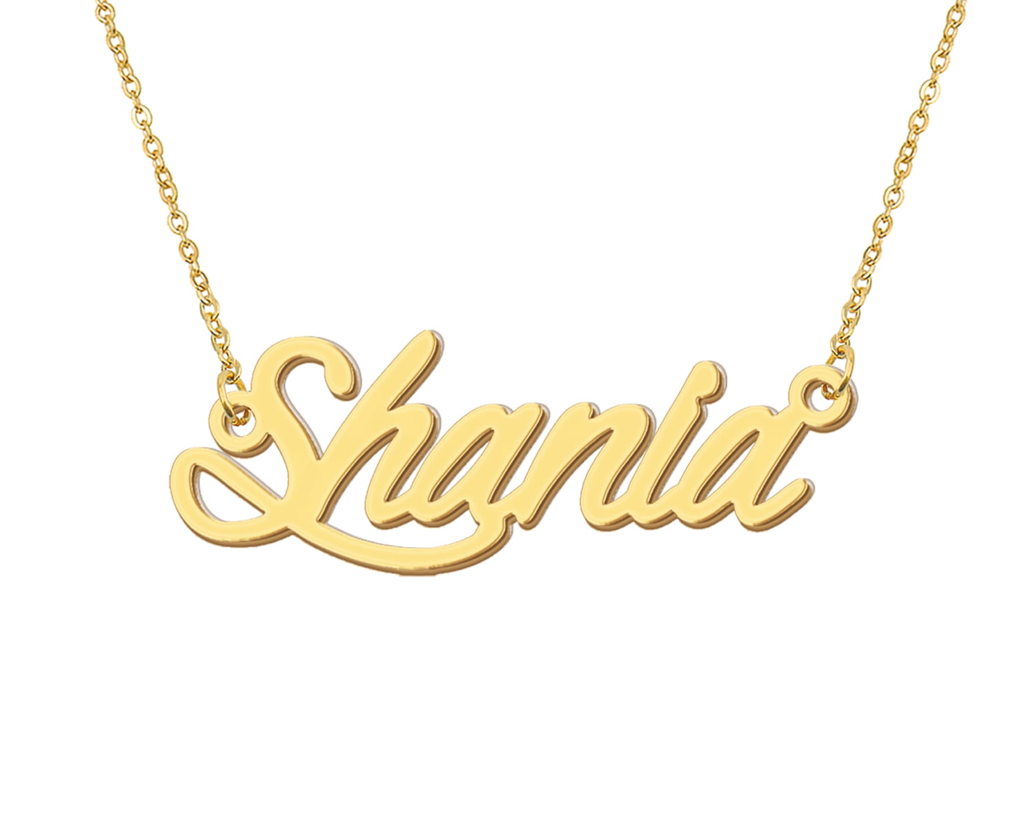 HUAN XUN Family Alphabet Name Necklace Shania Chain Name Necklace for ...
