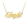 HUAN XUN Family Name Letters Necklace Shayla Cursive Name Necklace for ...