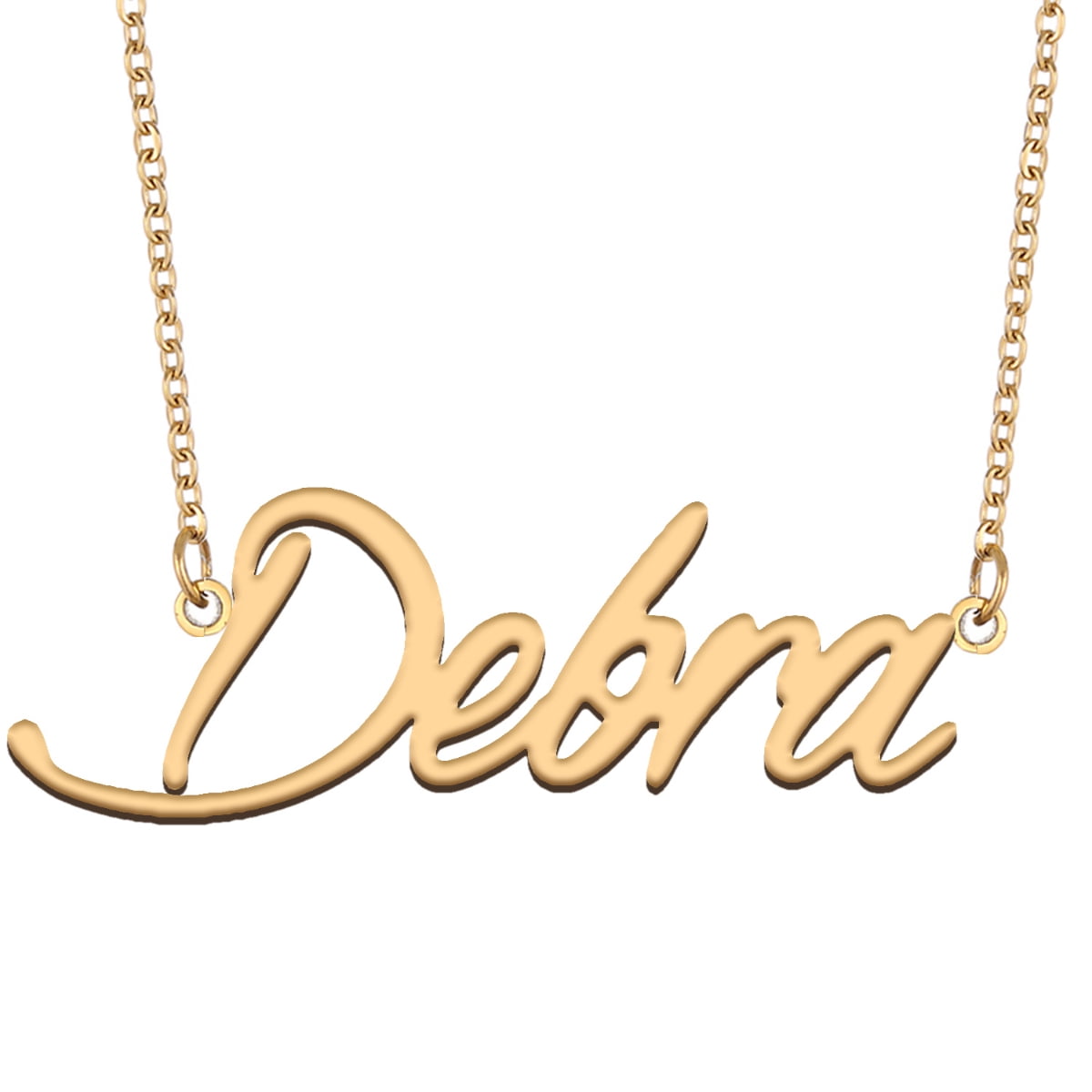 HUAN XUN Girl Debra Name Initial Necklace Name Tags Necklace Girls ...