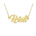 HUAN XUN Gold Plated Kristi Name Necklace Charm Name Necklace Chain ...