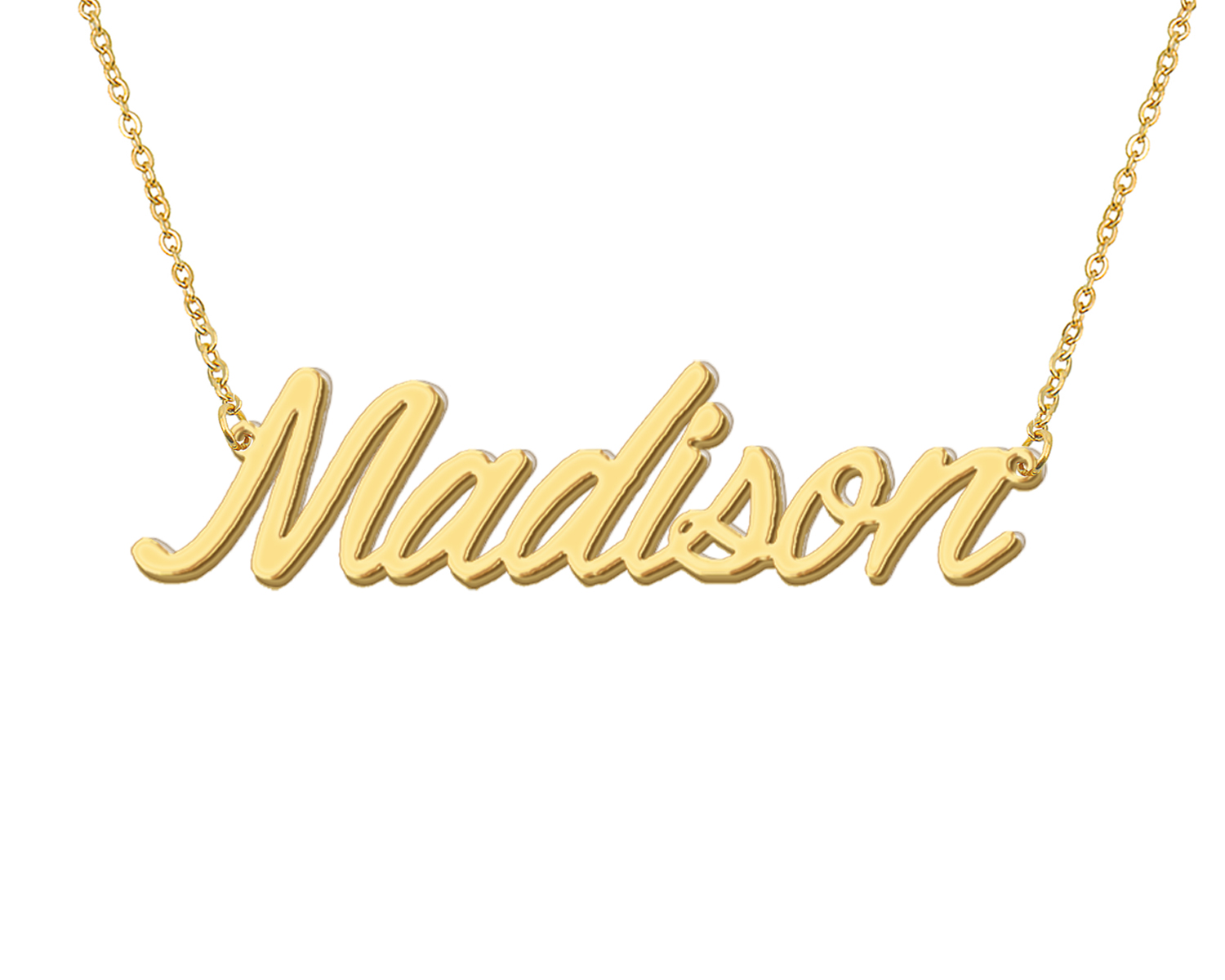 HUAN XUN Madison Name Necklaces Gold Name Choker Necklace Girls Jewelry ...