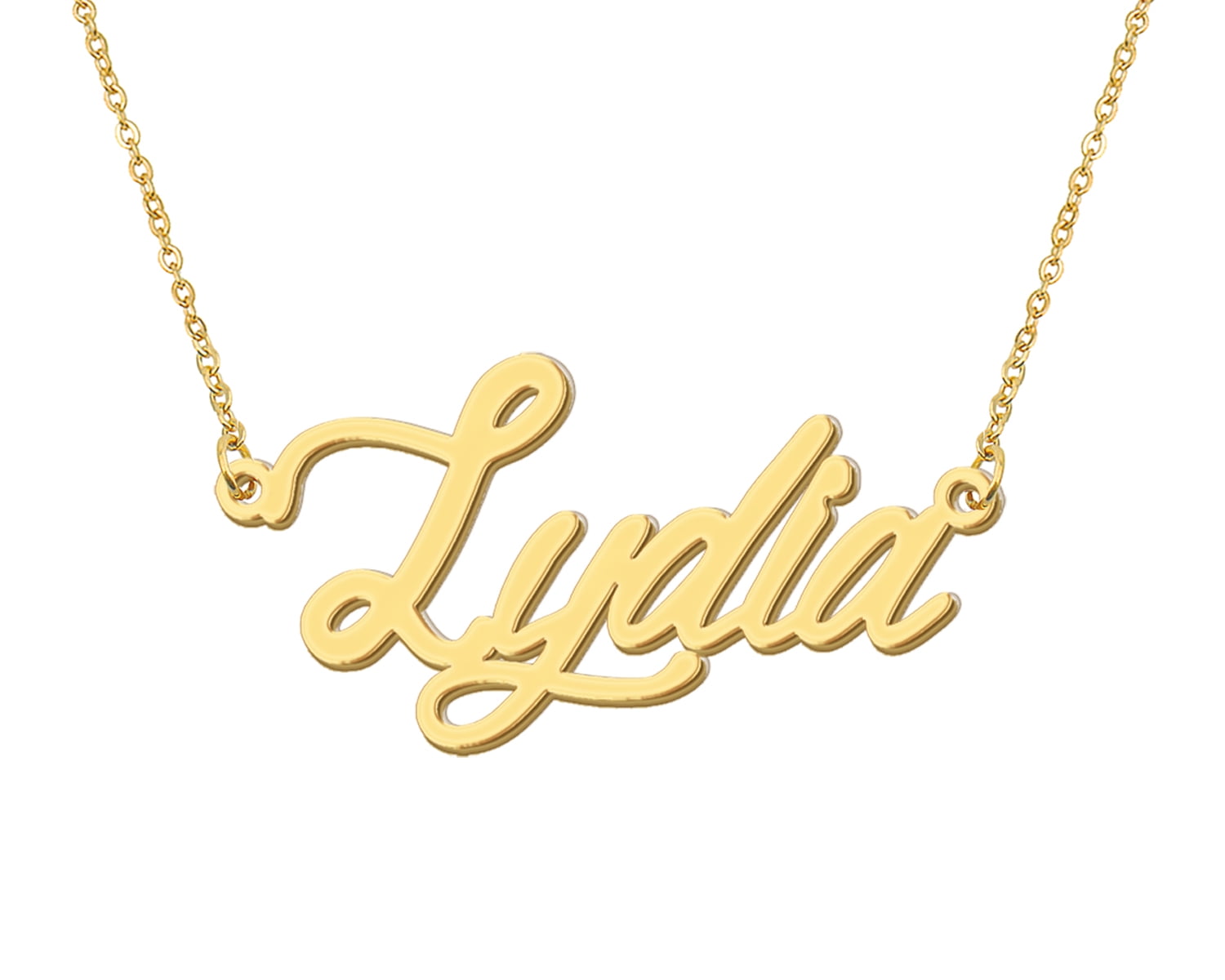 HUAN XUN Mama Alphabet Name Necklace Lydia Choker Name Necklace Womens ...