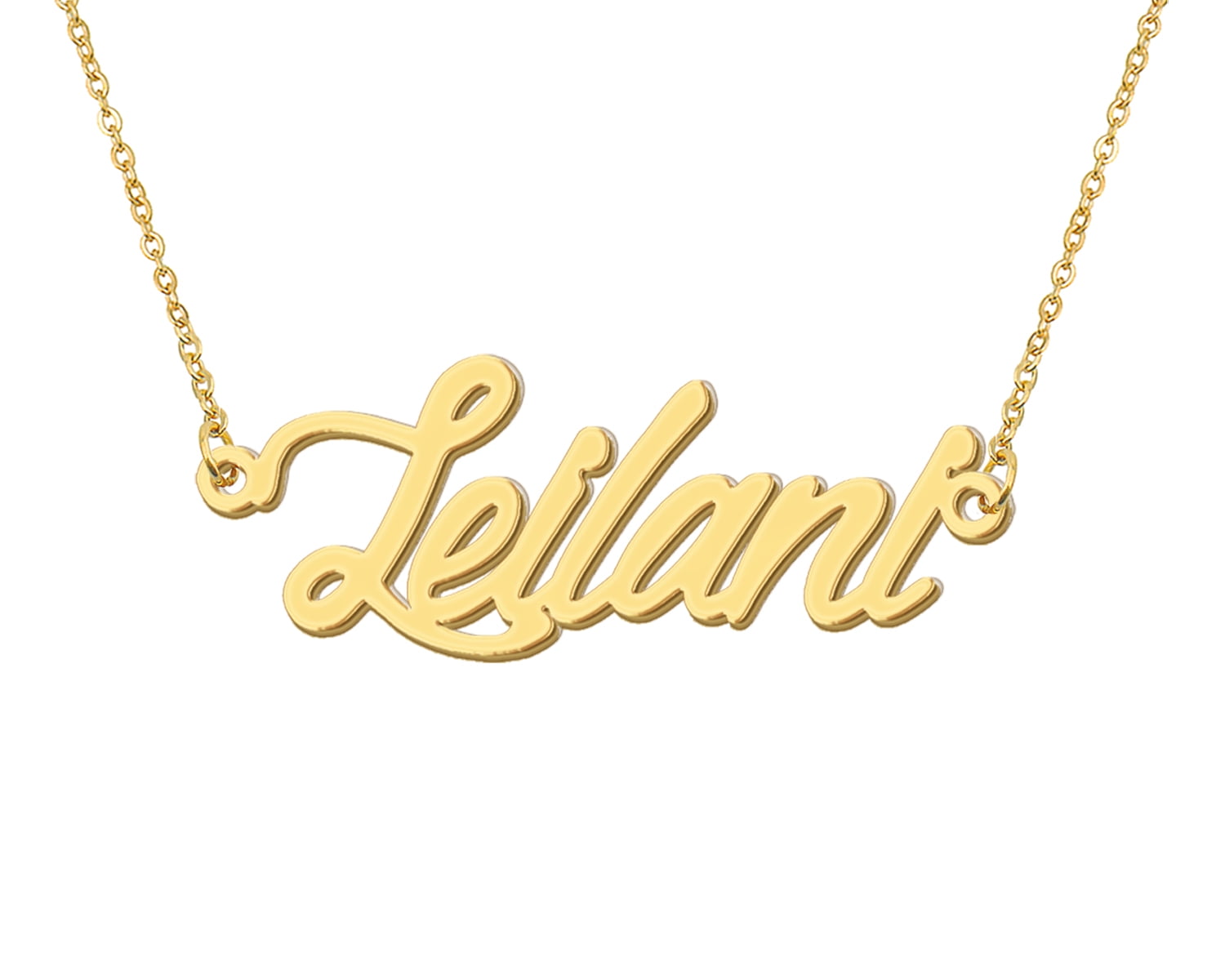 HUAN XUN Mew Mom Charm Name Necklace Leilani Name Charm Nameplate ...