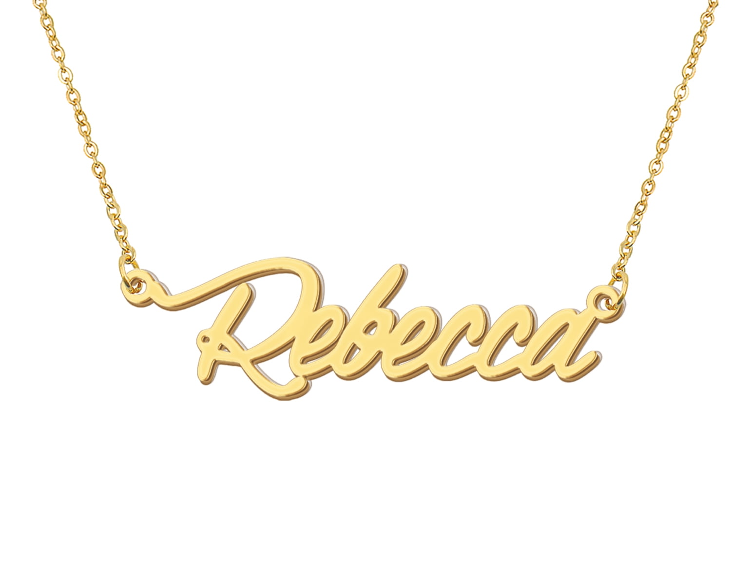 HUAN XUN Mommy Alphabet Name Necklace Rebecca Script Name Necklace for ...