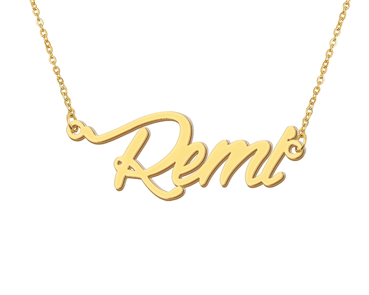 HUAN XUN Mommy Letter Name Necklace Remi Cursive Name Necklace for ...