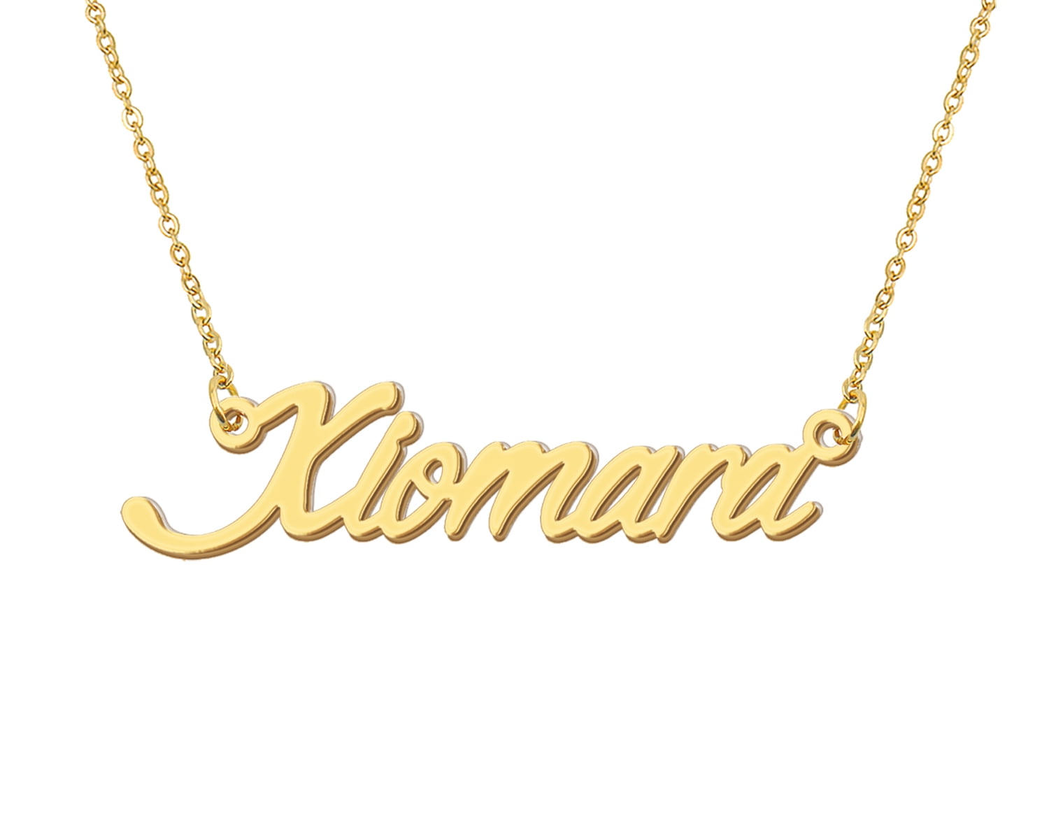 HUAN XUN Mothers Name Initials Necklace Xiomara Name Tag Necklaces ...