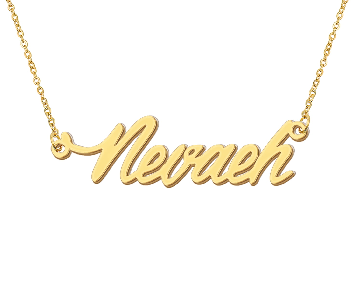HUAN XUN Nevaeh Necklace with Name for Childrens Gold Girls Jewelry ...