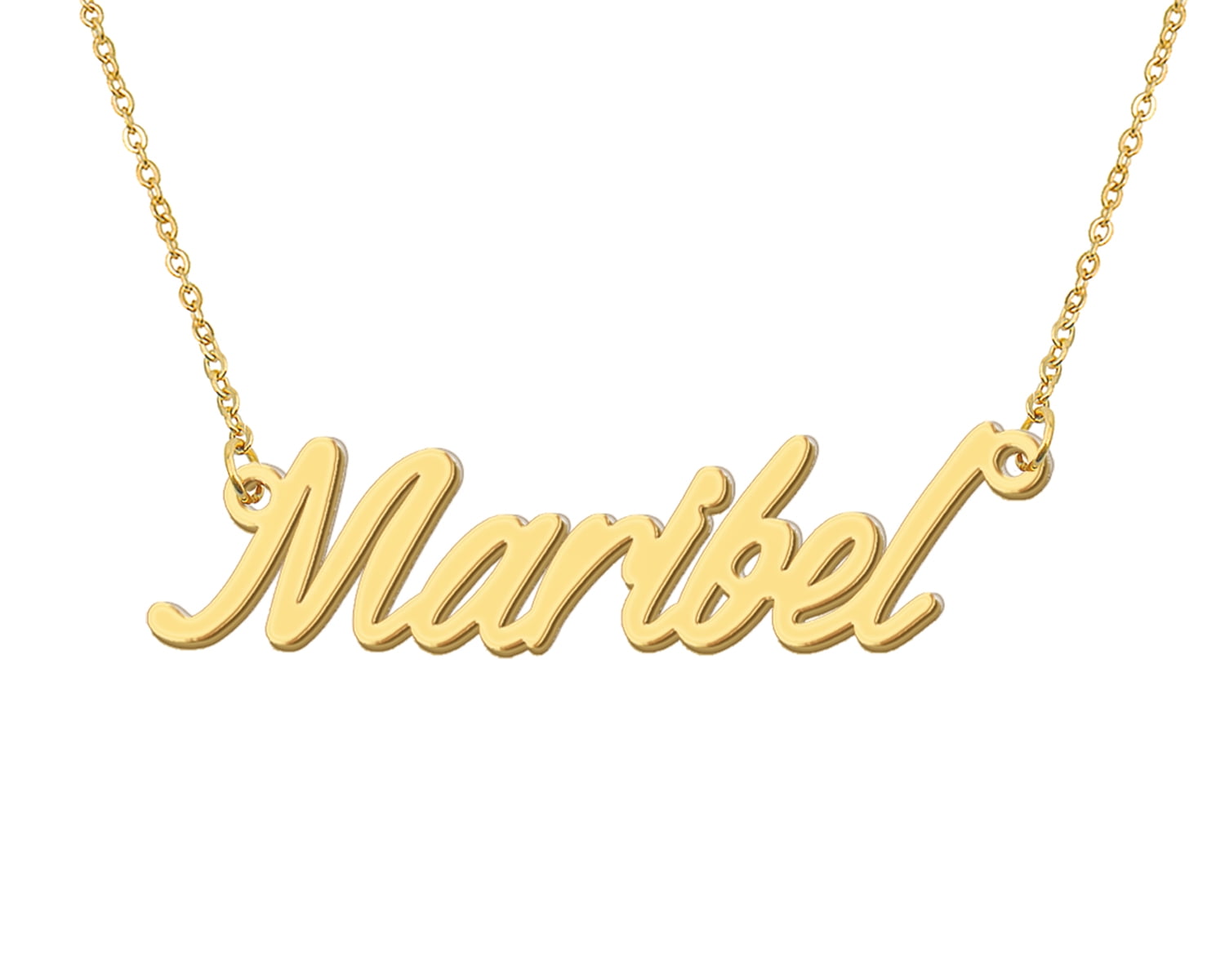 HUAN XUN New Mama Name Necklace Initial Maribel Name Monogram Necklace ...