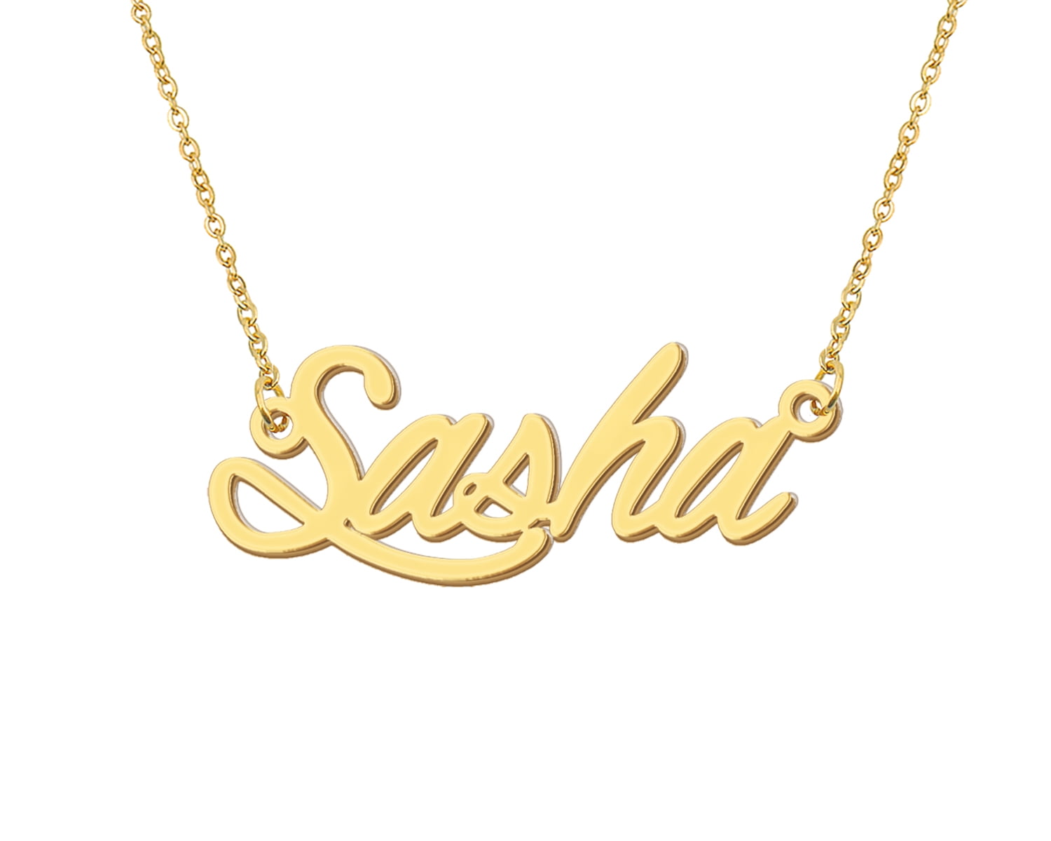 HUAN XUN Sasha Alphabet Name Necklace for Best Friend Gold Girls ...