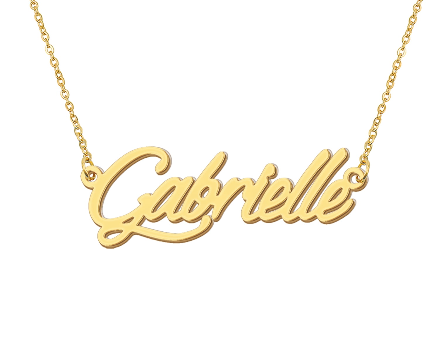 HUAN XUN Woman Name Necklace Charm Gabrielle Name Tag Chain Necklace ...
