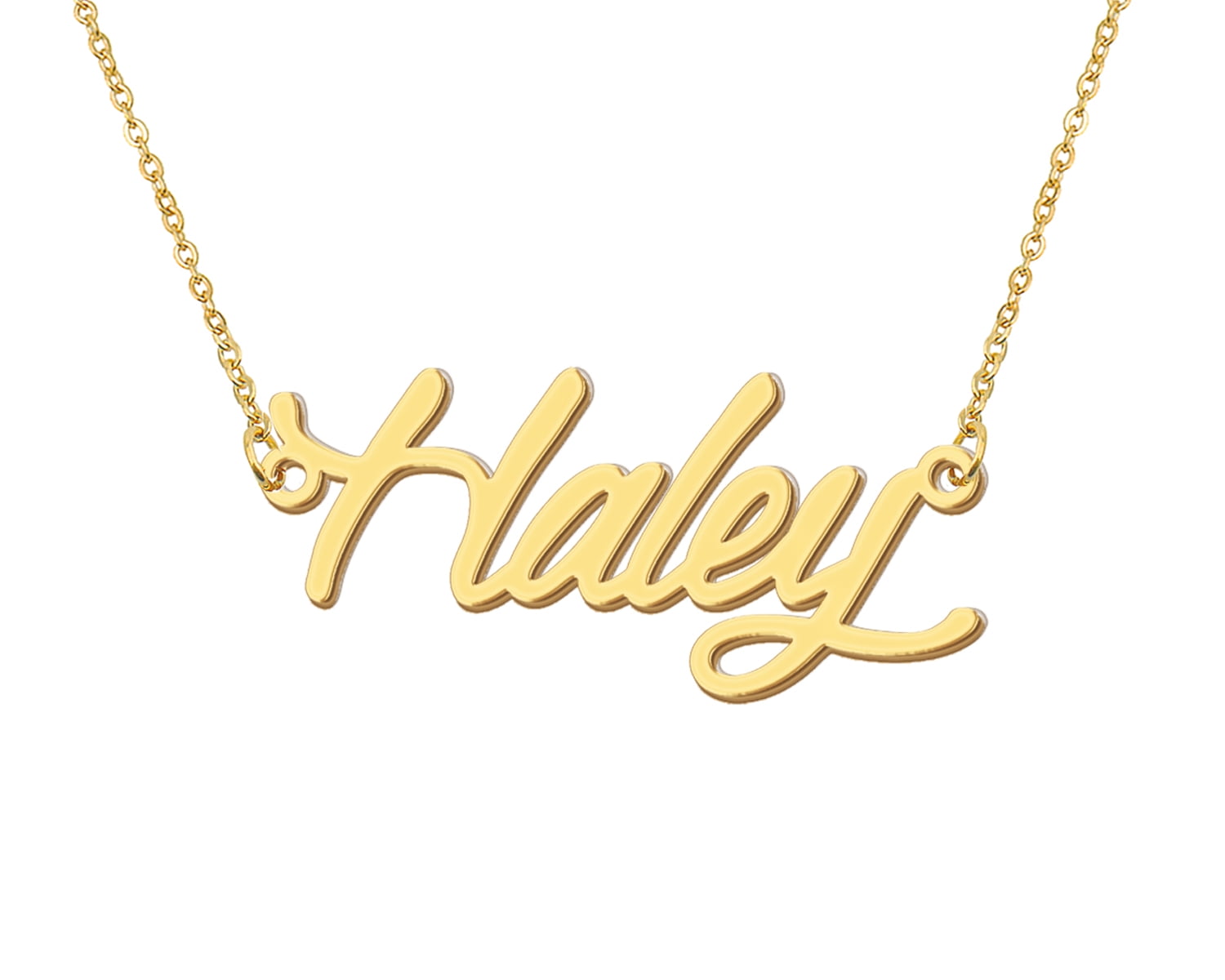 HUAN XUN Women Pendant Name Necklace Haley Script Name Necklace for ...