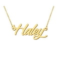 HUAN XUN Women Pendant Name Necklace Haley Script Name Necklace for ...
