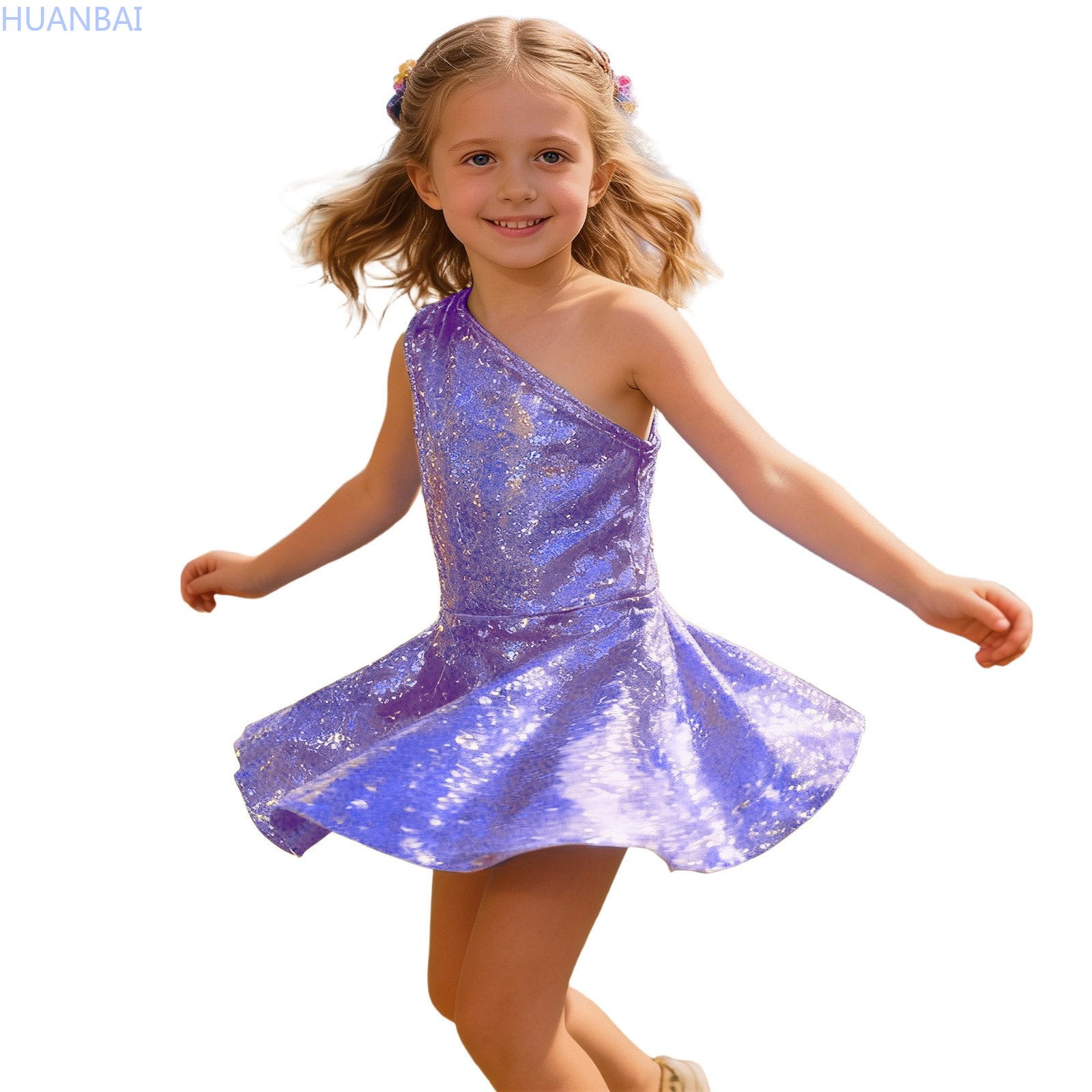 HUANBAI And Shine Girls Off Shoulder Party Dress With Sequin Details ...