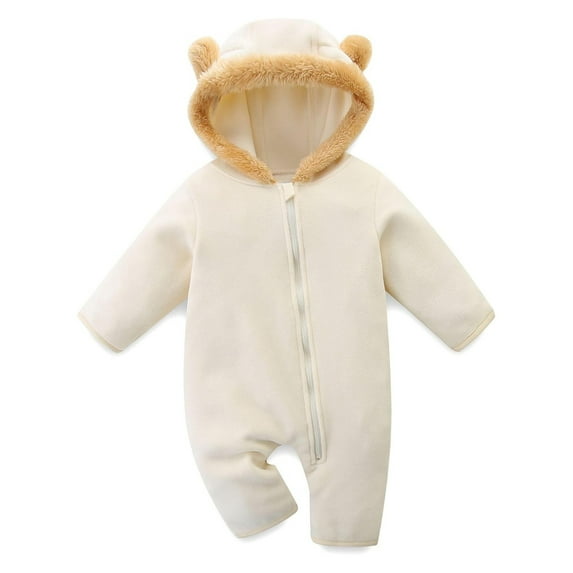 HUANBAI Baby Bear Jumpsuit Outfit Girls Boys Winter Hooded Romper ...