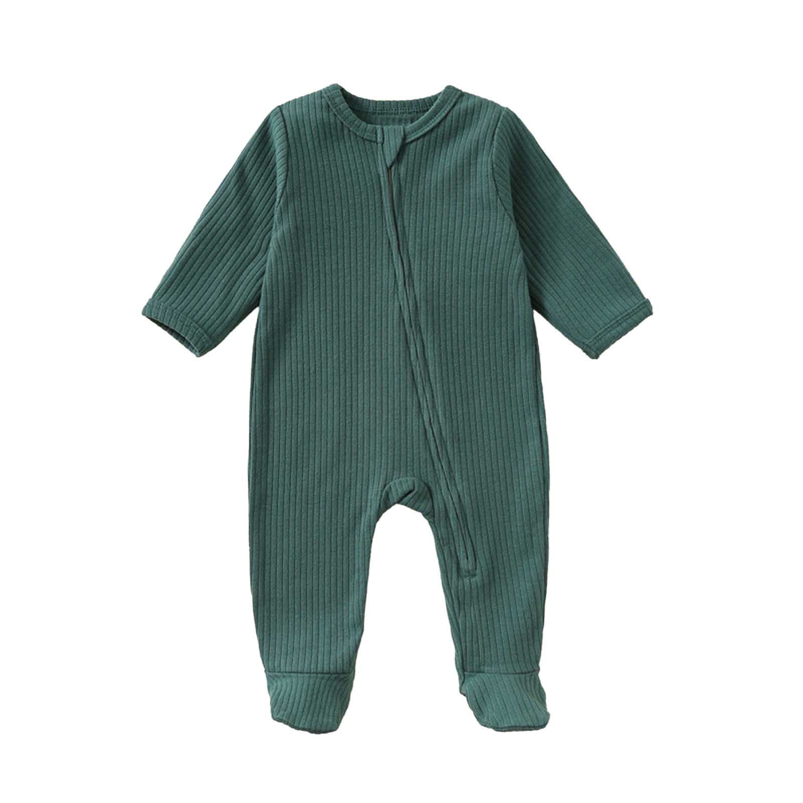 HUANBAI Baby Bodysuit Autumn Winter Baby Overall Long Sleeve Zipper ...