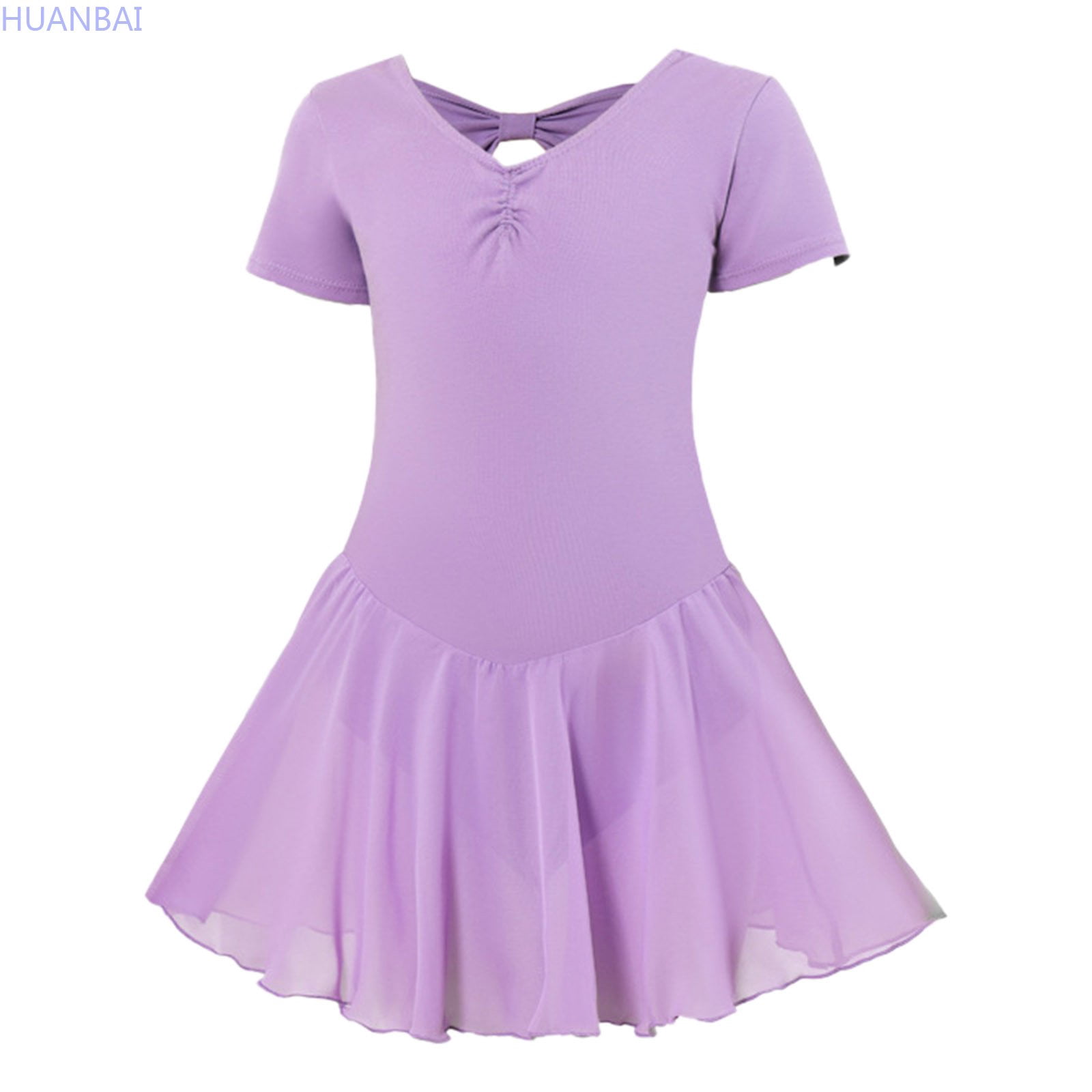 HUANBAI Ballet Clothing Girls Ballet Dress Ballet Short Sleeve Dance ...