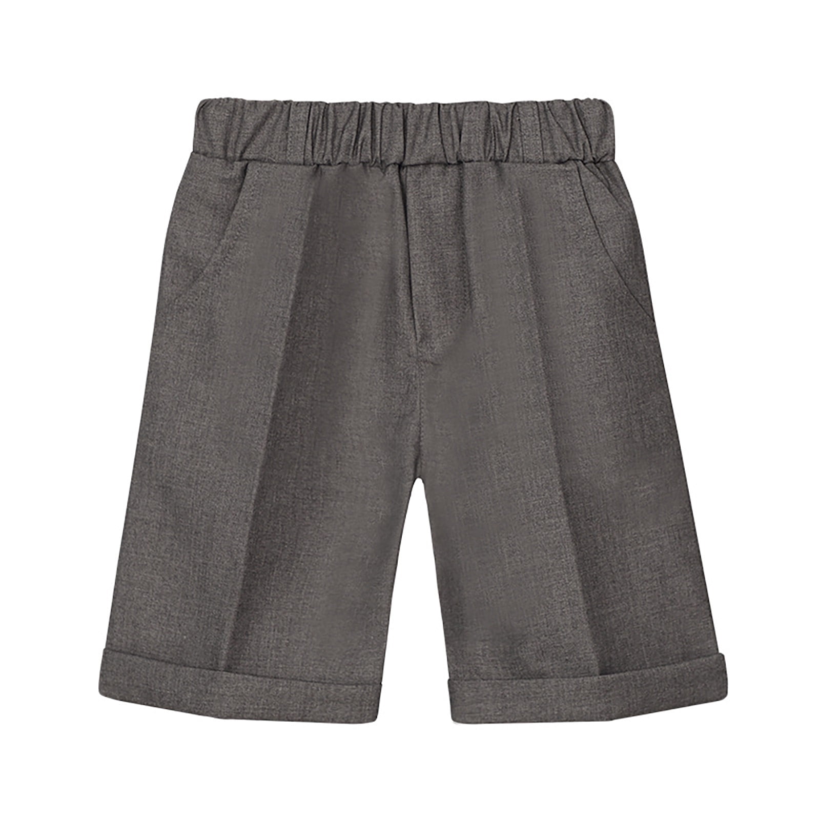 HUANBAI Boys School Uniformss Flat Front Performance Stretch Short ...