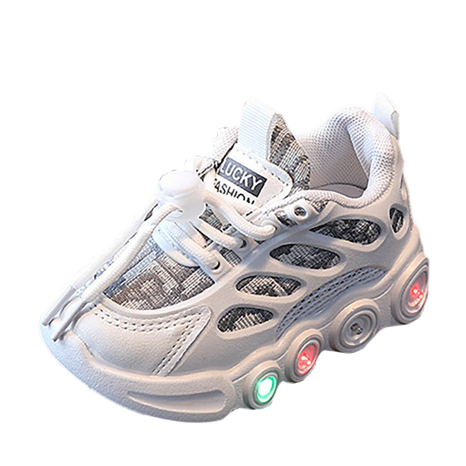 HUANBAI Children LED Light Strip Shoes Lace Up Canvas Shoes Kids Casual ...