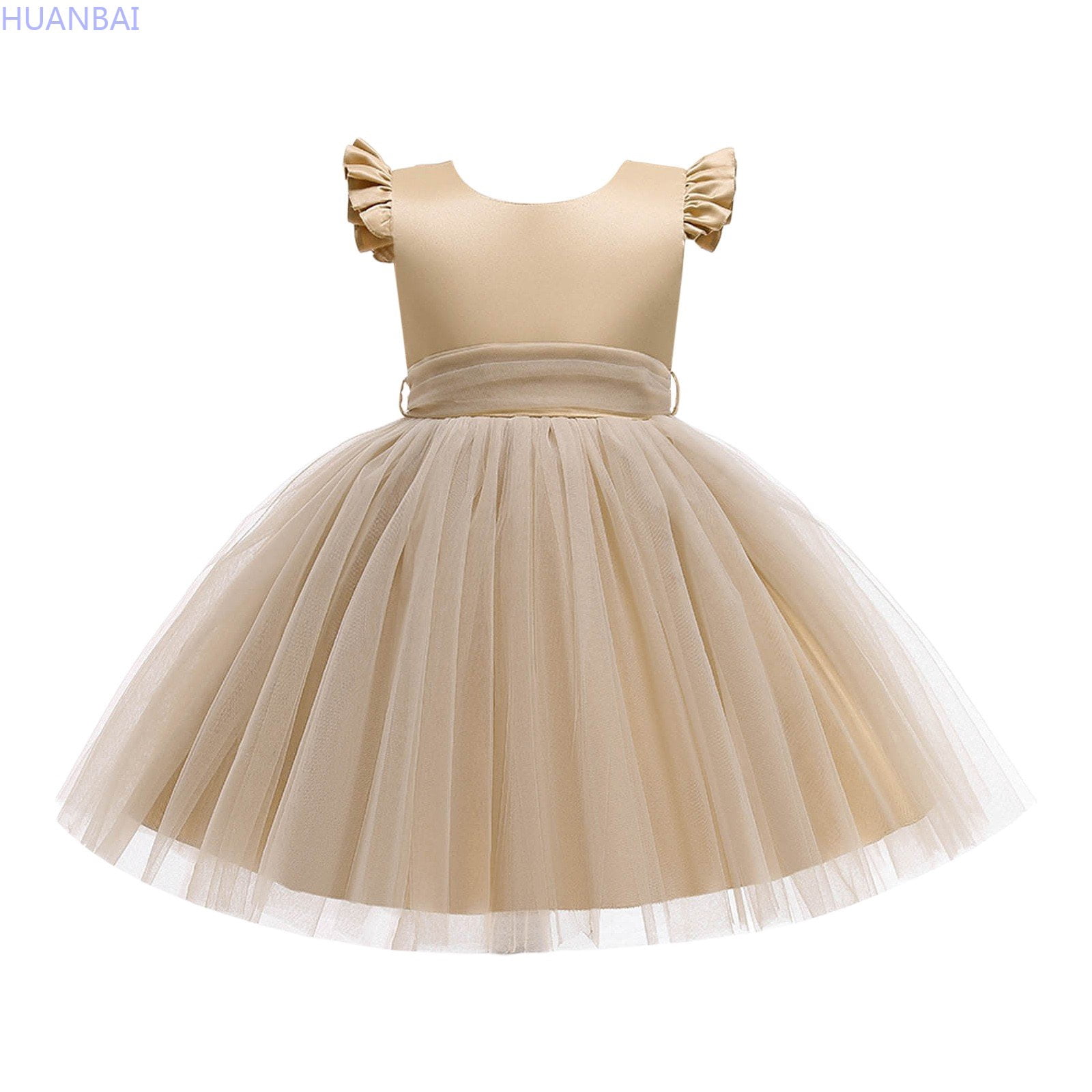 HUANBAI Children's Mesh Dress Dress Stylish Little Girl Princess Dress ...