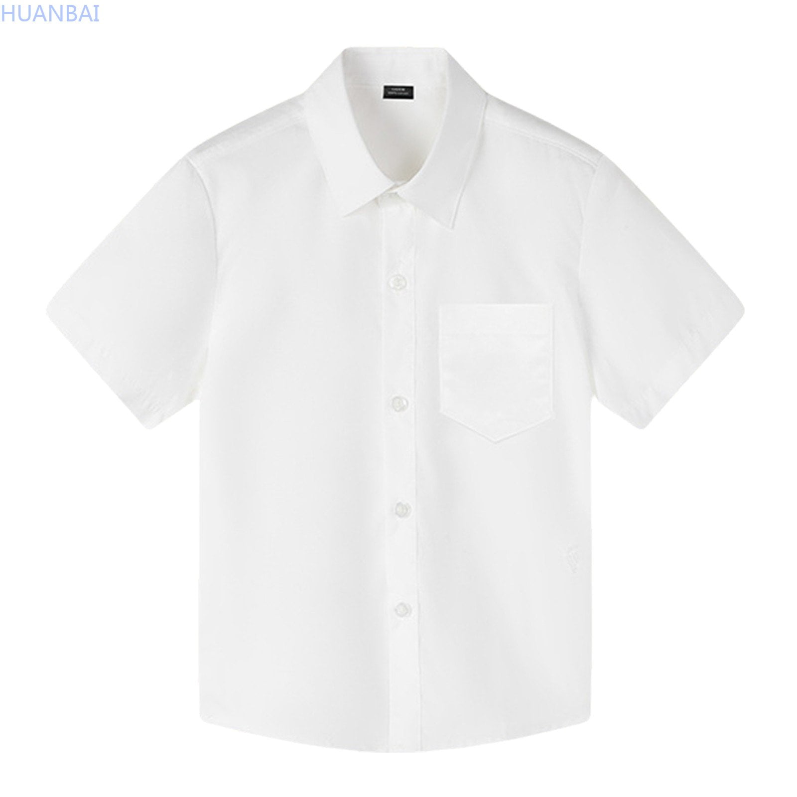 HUANBAI Children's Short Sleeved Boys Summer Short Sleeved White Shirt ...