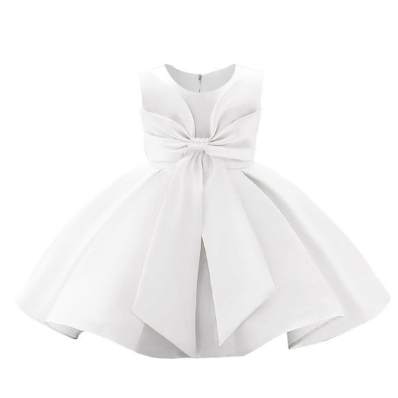 HUANBAI Girls' Oversized Bowknot Party Dress Flower Girl Tutu Dress For ...