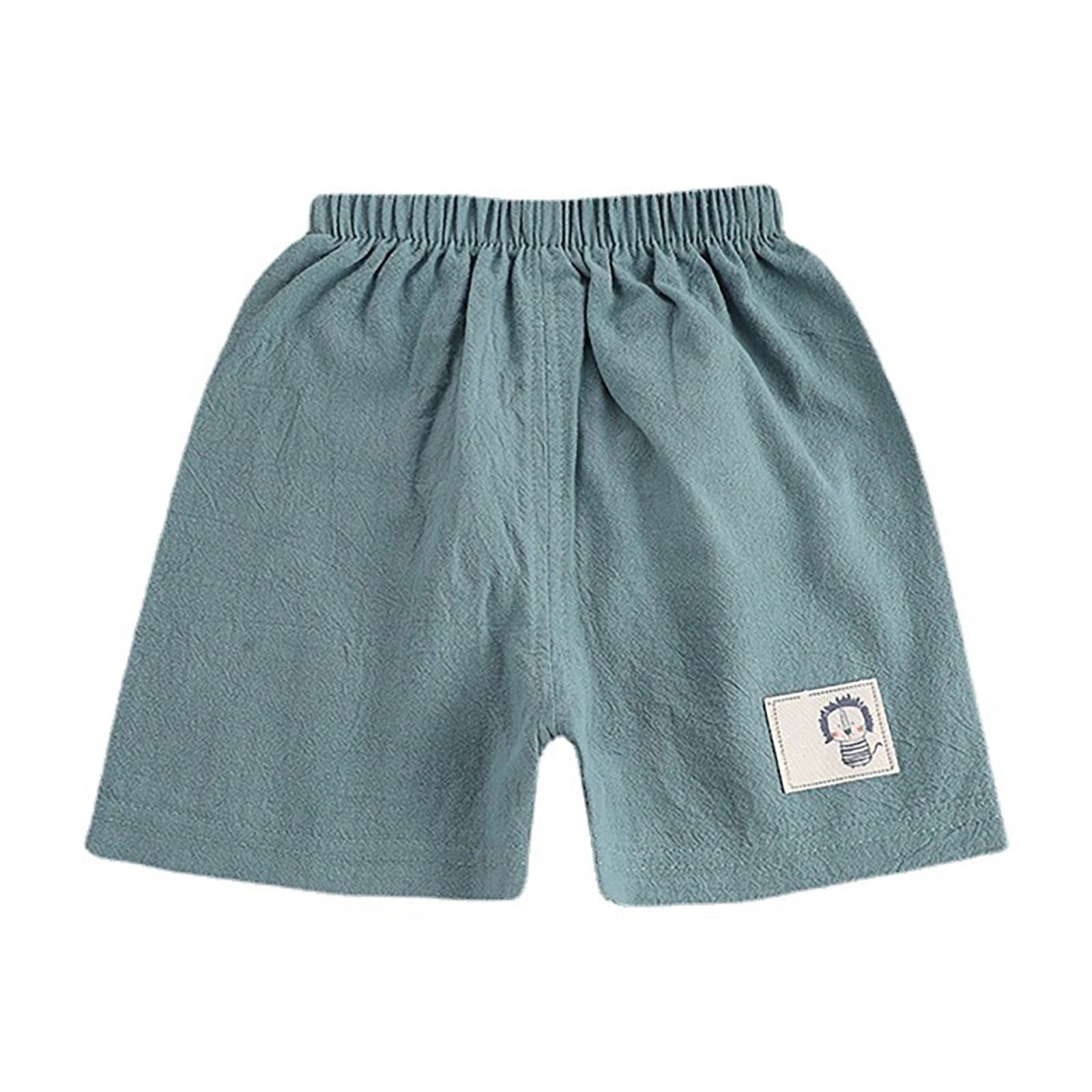 HUANBAI Girls Summer Shorts Elastic Waist Casual Play Shorts For ...
