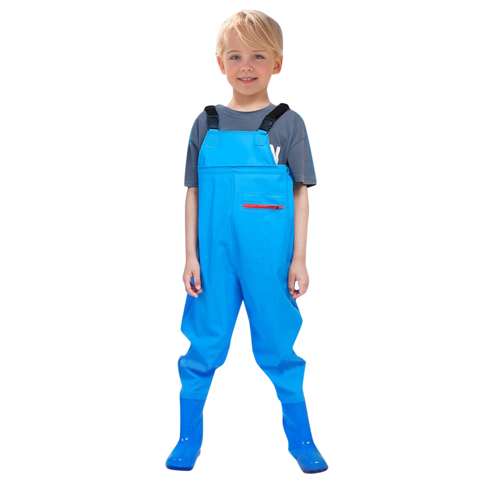 HUANBAI Kids Boys Girls Chest Waders Youth Fishing Waders With Pocket ...