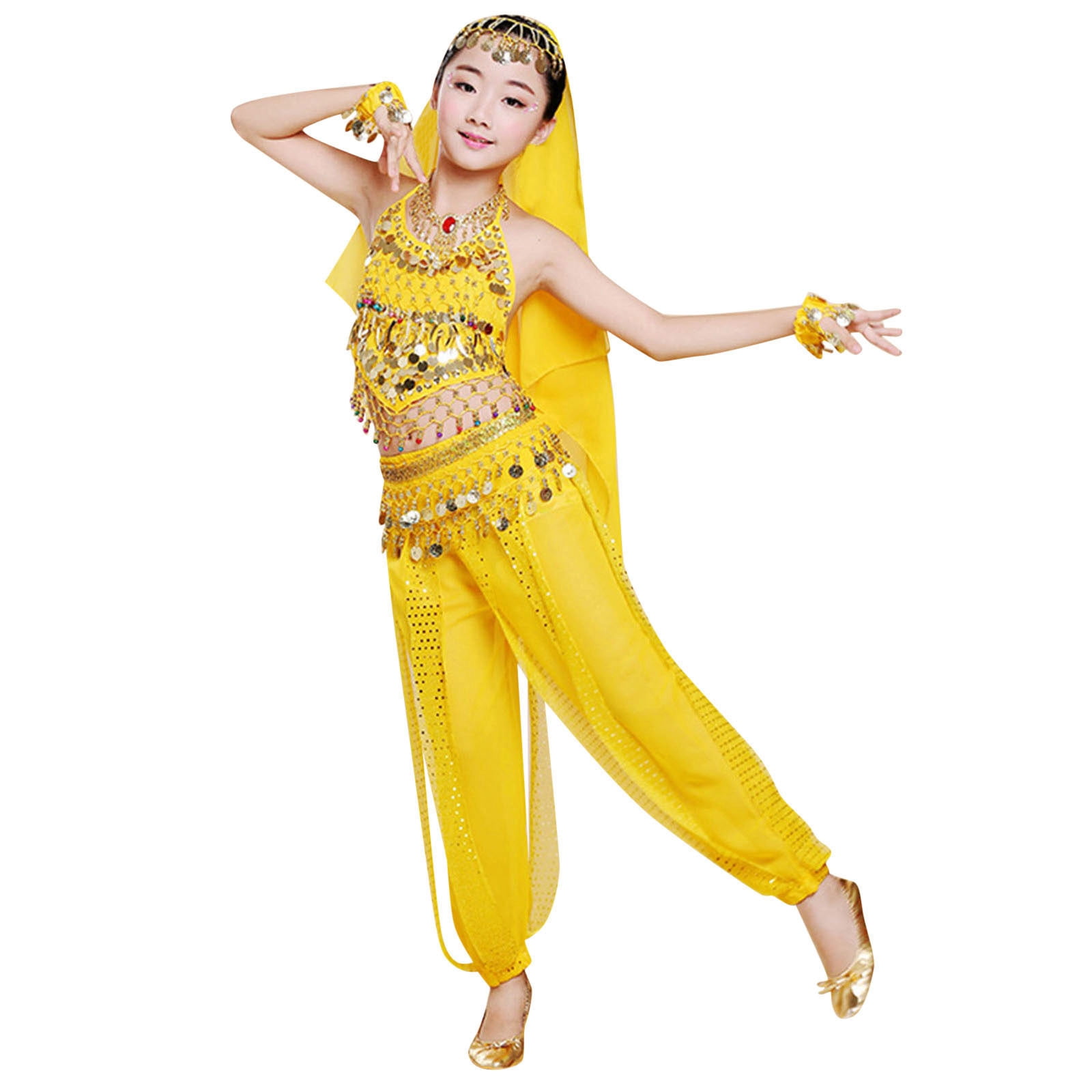 HUANBAI Kids Belly Dance Girls Performance Sets 7-8 Years - Walmart.com