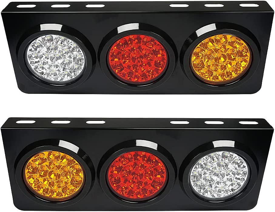 HUANG LED Truck/Trailer Tail Lights with Iron Bracket – 48-LED Light ...