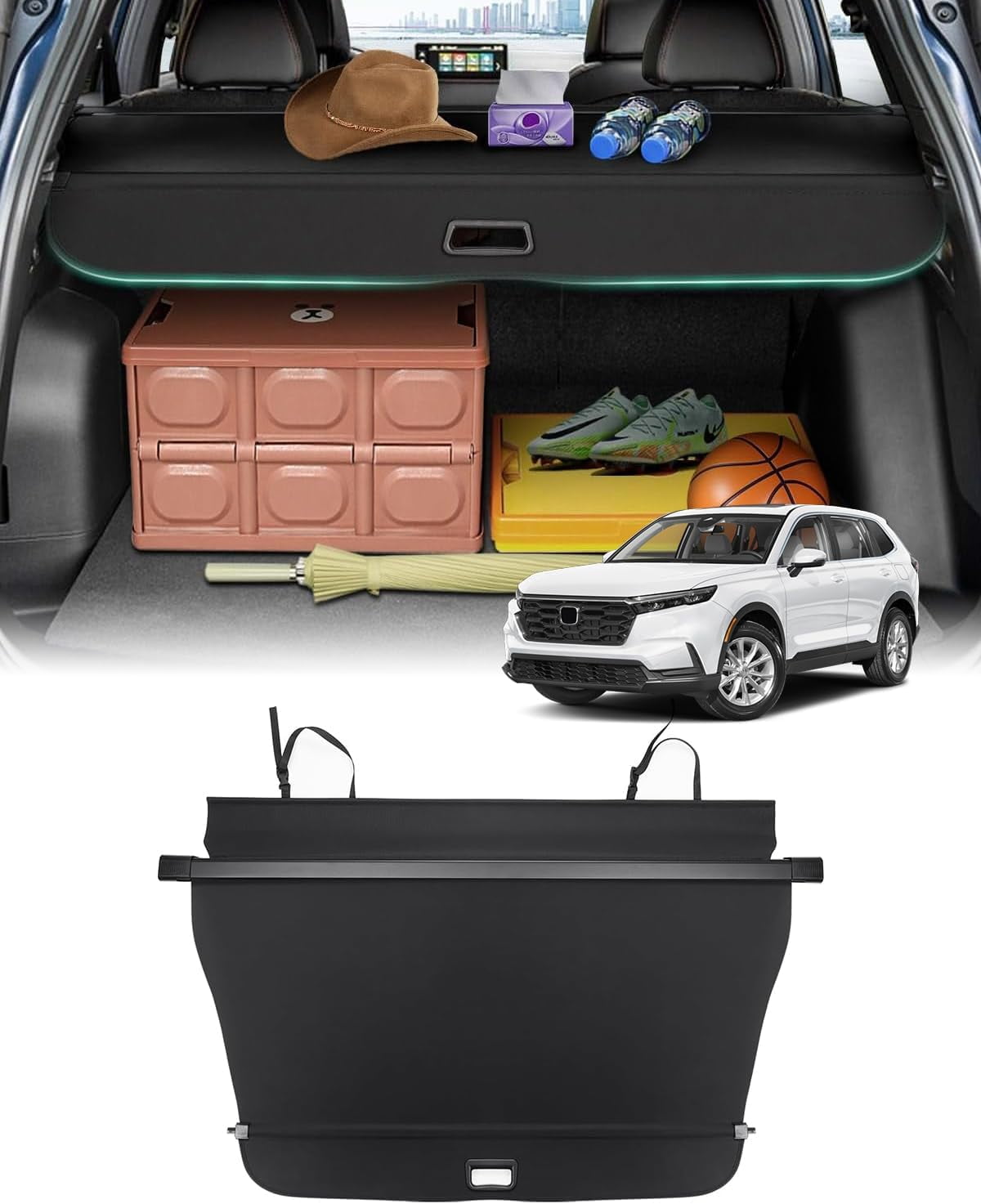 HUANG Retractable Cargo Cover for 2023-2026 Honda CR-V (Excludes Sport ...
