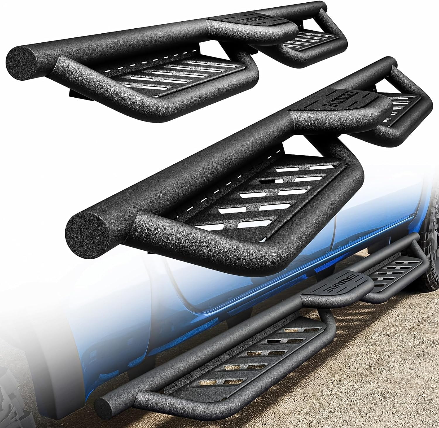 HUANG Tri-Step Running Boards for 2019-2026 Chevy Silverado/GMC Sierra ...