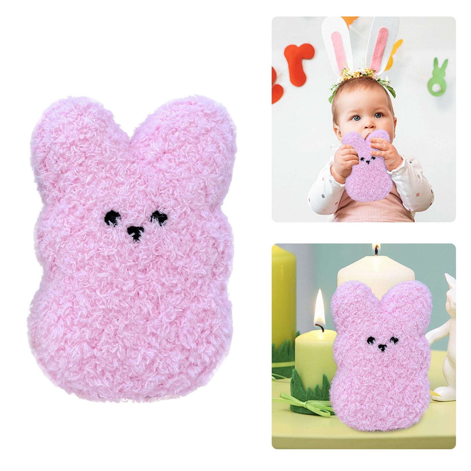 HUANGBAO 2025 Upgraded Easter Bunny Plush Toys with Zipper 15cm/6inch ...